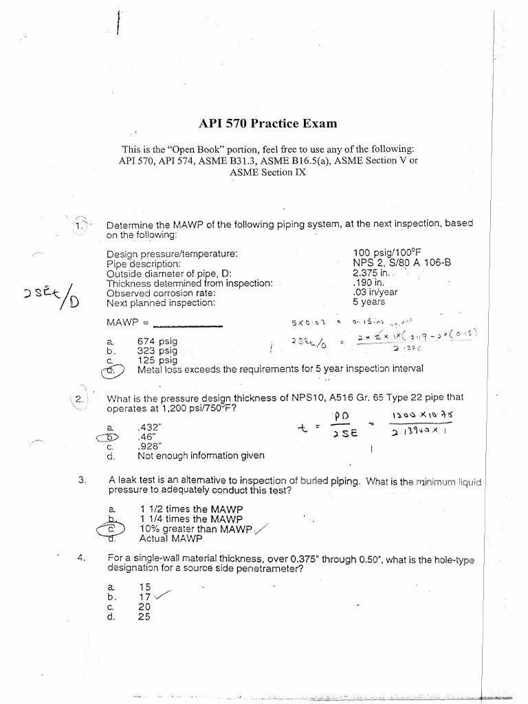 API 570 Course Revision Question | PDF