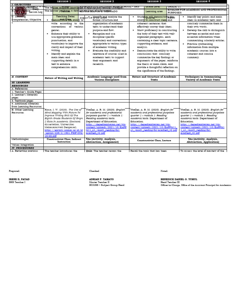 DLL-EAPP-Week-4 | PDF | Vocabulary | Learning