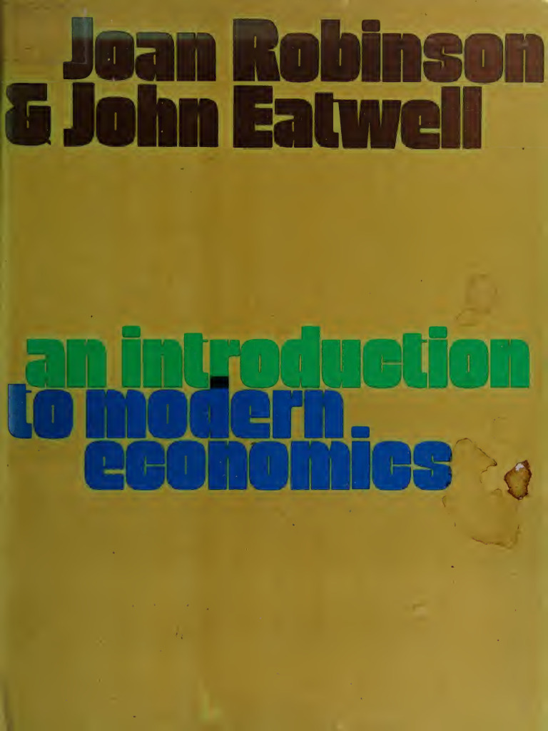 Robinson & Eatwell - An Introduction To Modern Economics 1973 | PDF ...
