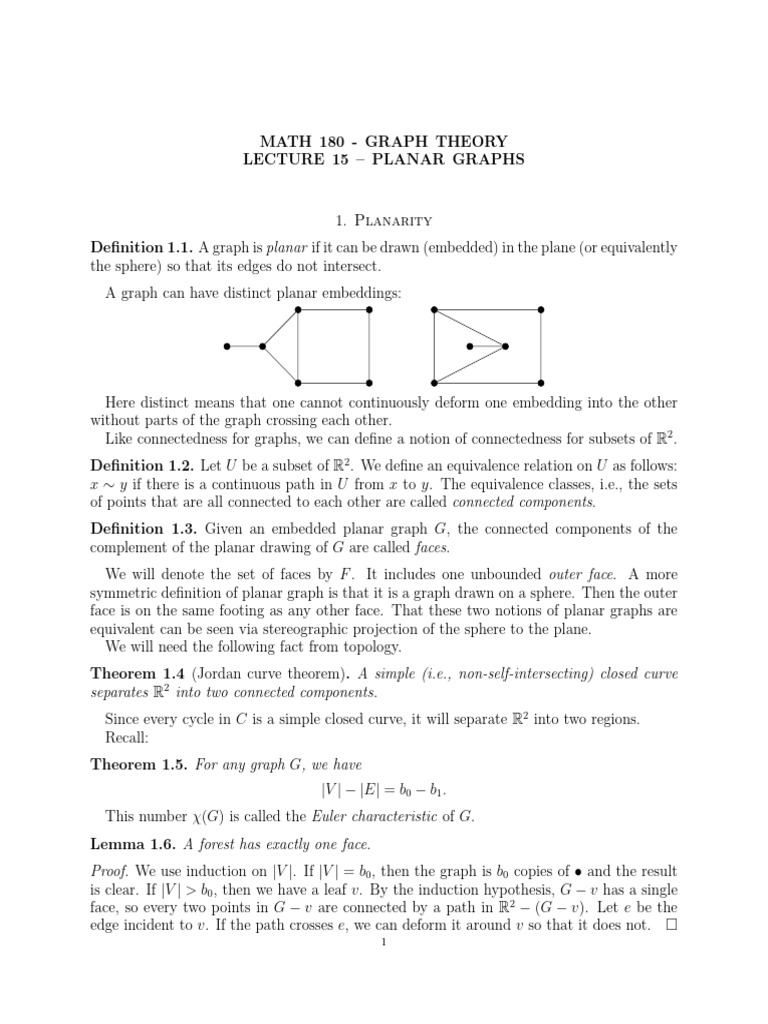 Unit 5 Planar | PDF | Vertex (Geometry) | Discrete Mathematics