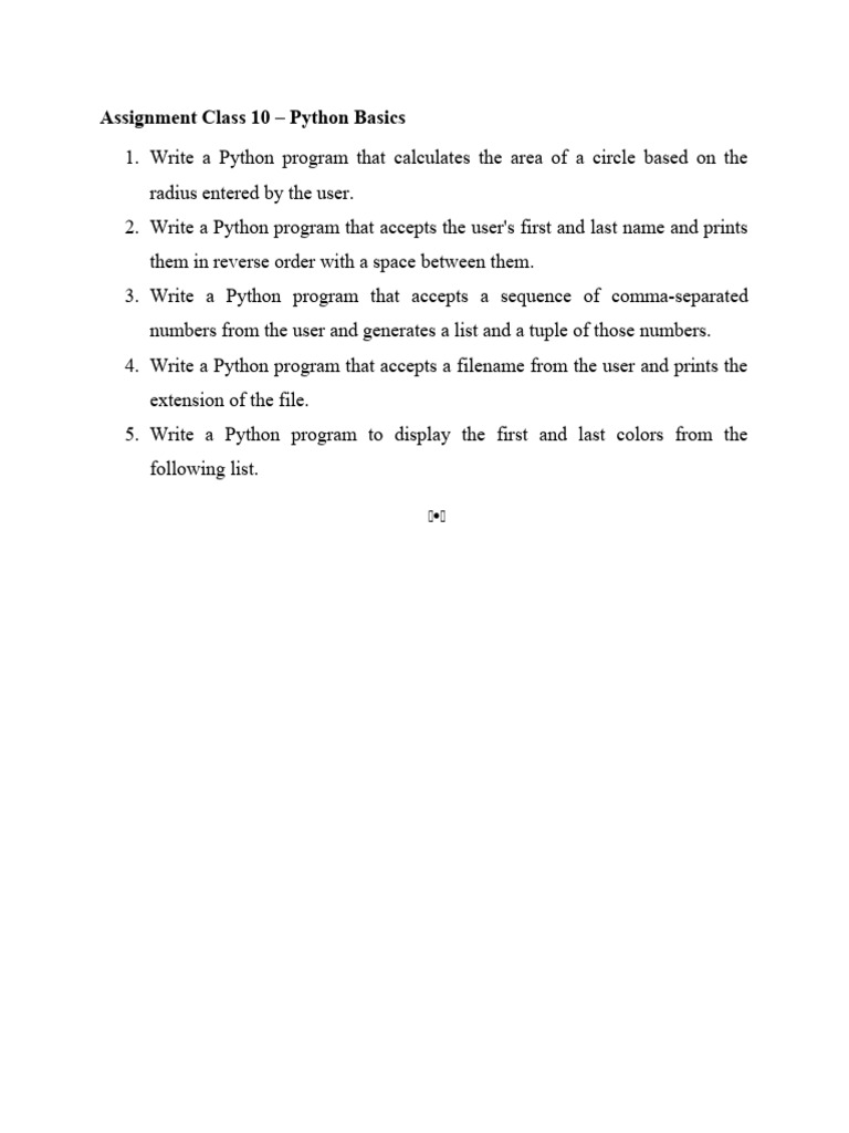 Assignment Class 10 | PDF