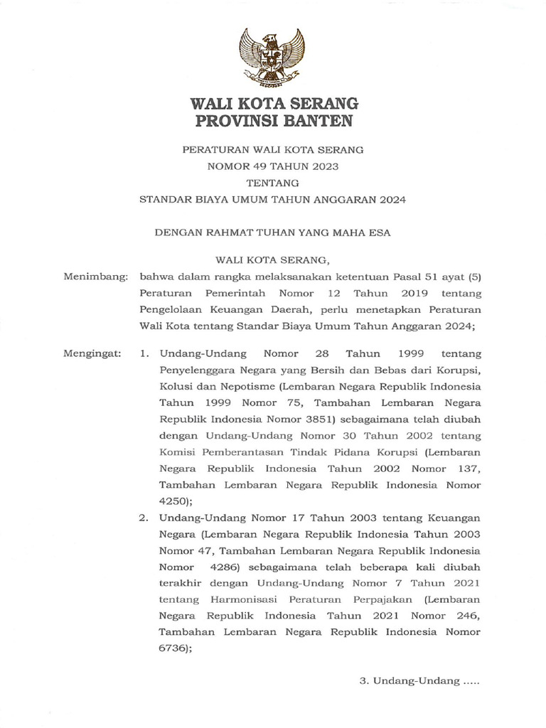 Perwal SBU 2024 | PDF