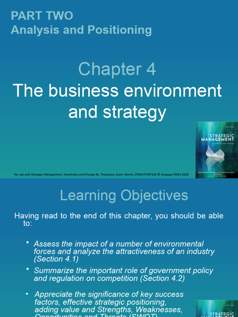Business Environment & Strategy Analysis | PDF | Strategic Management | Swot Analysis