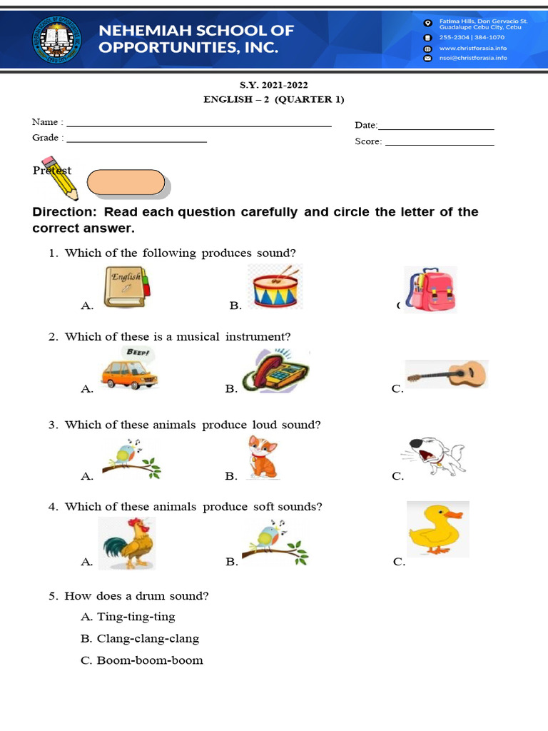 ENGLISH 2 Soft and Loud Sound | PDF | Sound | Musical Instruments