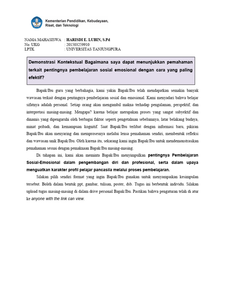 Topik 1 - Demonstrasi Kontekstual | PDF