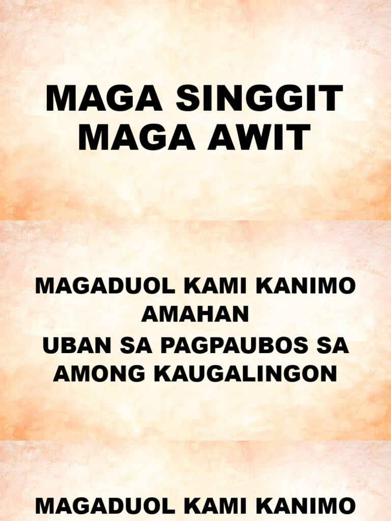 Magasinggit Maga Awit and Waalay Rason | PDF