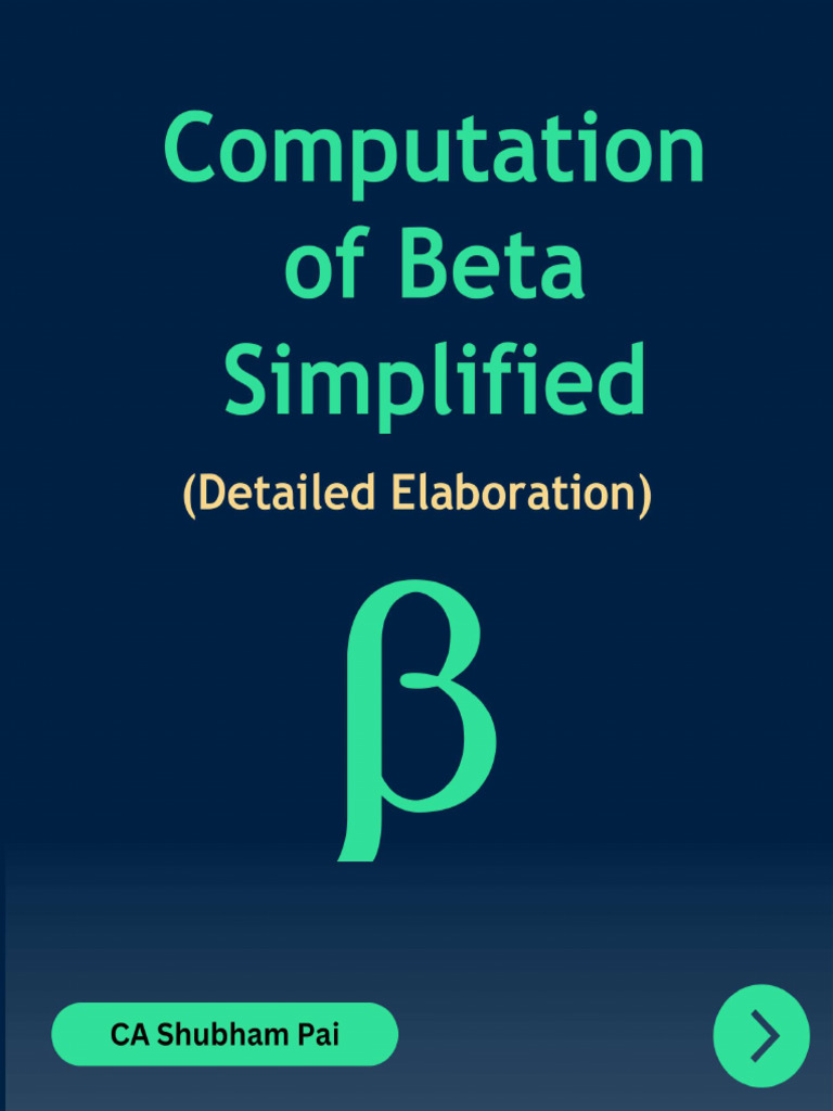 Computation of Beta | PDF
