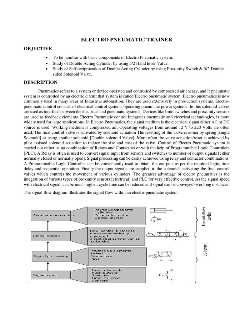 Electro Pneumatic Trainer 4 | PDF | Relay | Switch