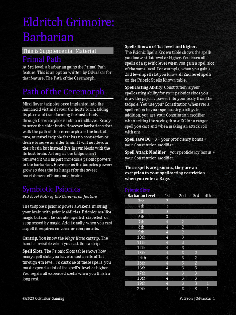 EG-Path of The Ceremorph | PDF | D20 System | Gary Gygax Games