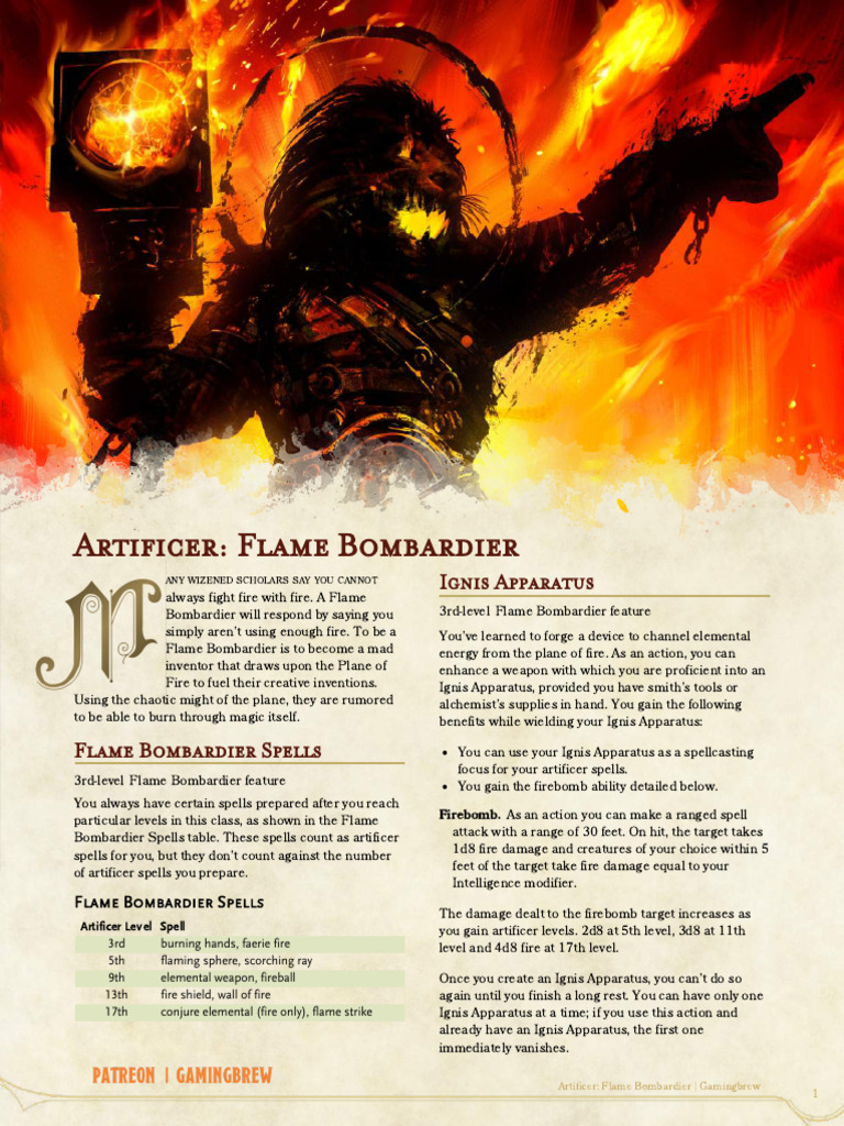 GB Artificer Flame Bombardier | PDF | Fires