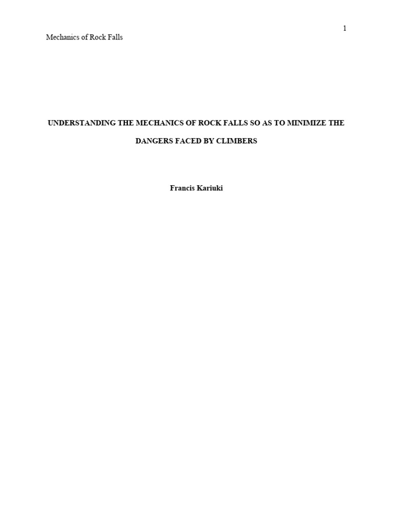 Understanding The Mechanics of Rockfall | PDF | Rock (Geology) | Earth Sciences