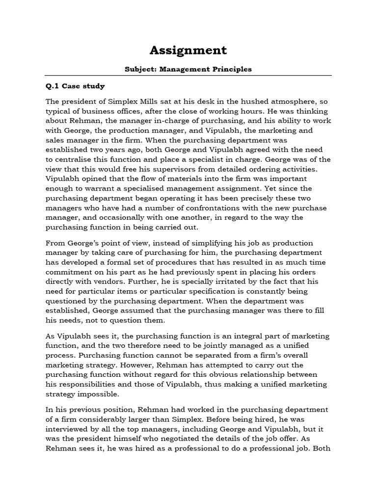 Management Principles Case Studies | PDF | Business