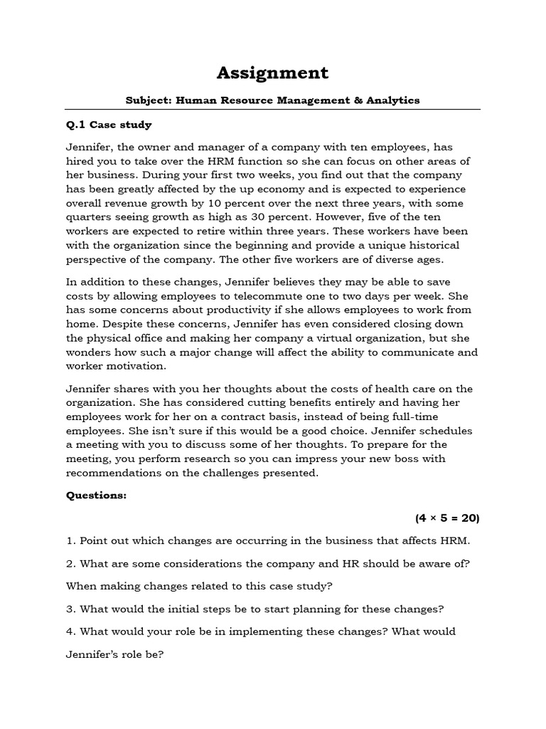 HR Case Study File | PDF | Employment | Human Resource Management