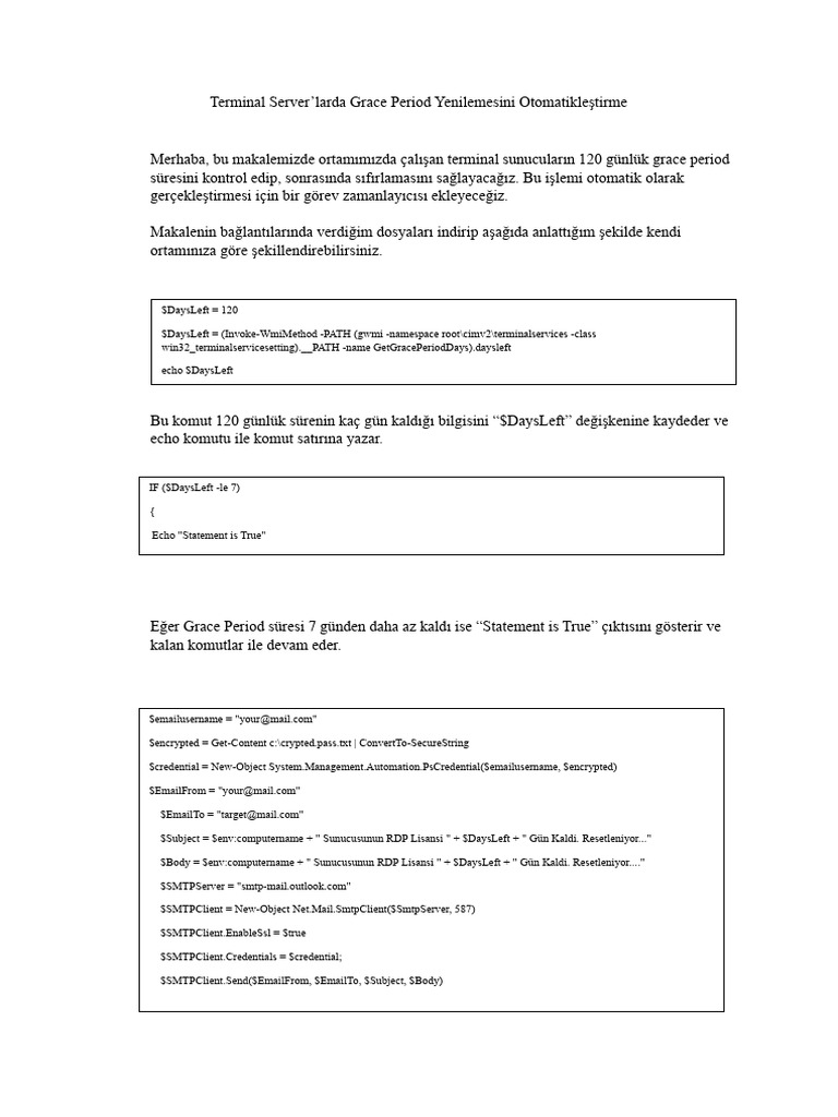 Grace Period Otomatikleştirme Makalesi | PDF