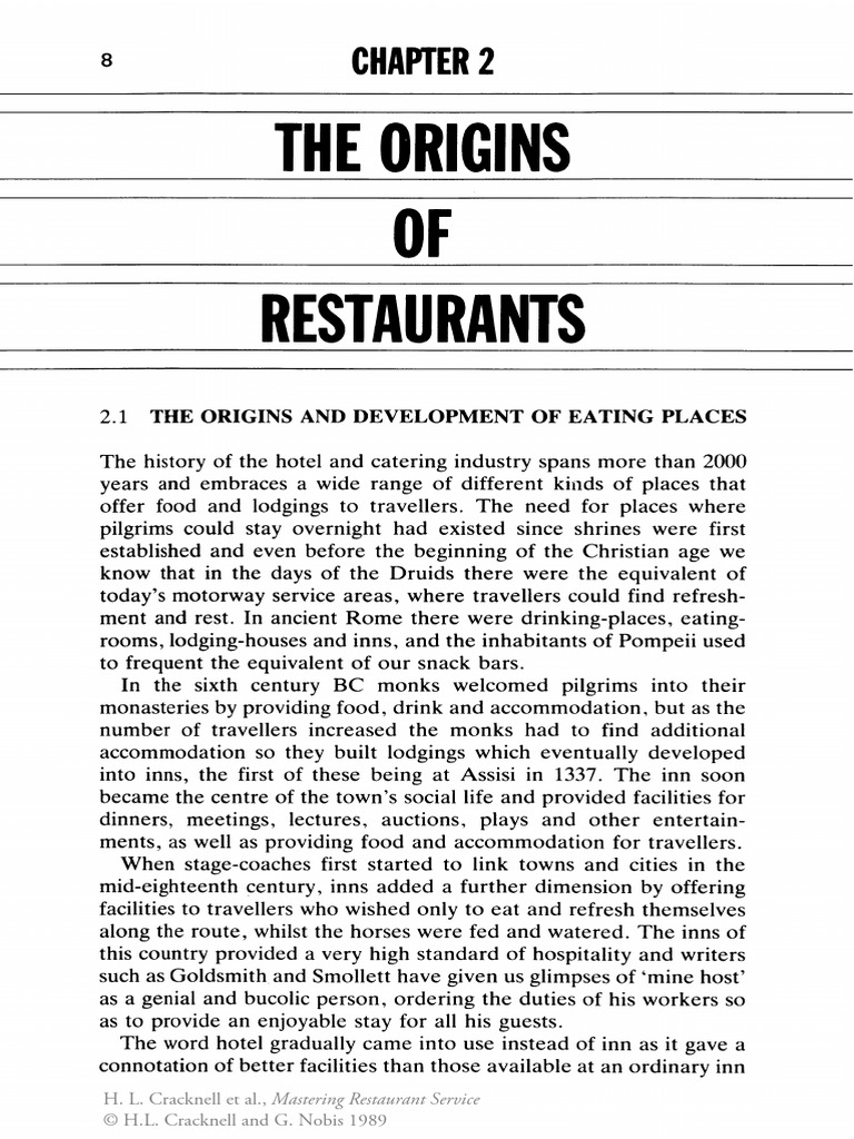 The Origins Restaurants | PDF | Restaurants | Inn