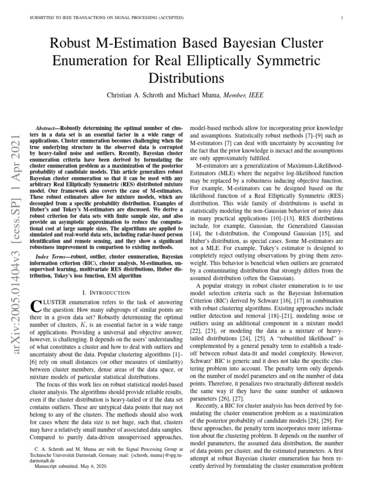 Robust M-Estimation Based Bayesian Cluster Enumeration For Real ...
