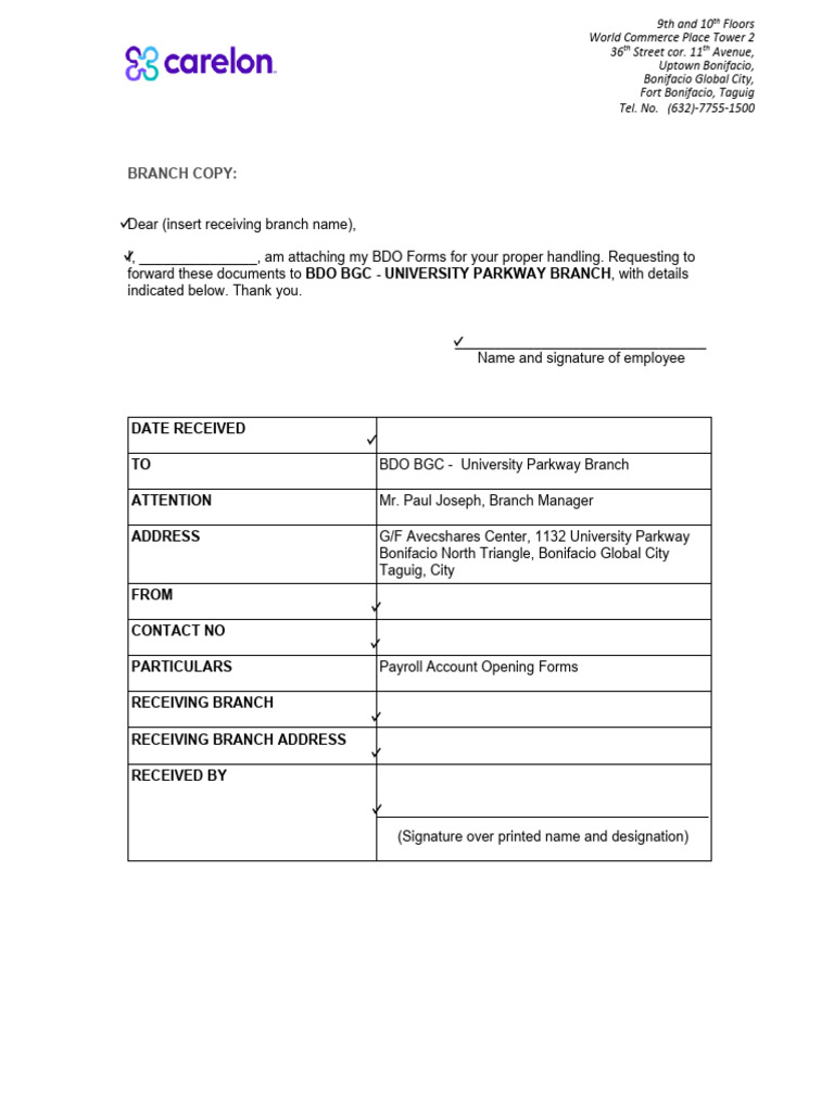 Carelon - Payroll Forms Receiving | PDF
