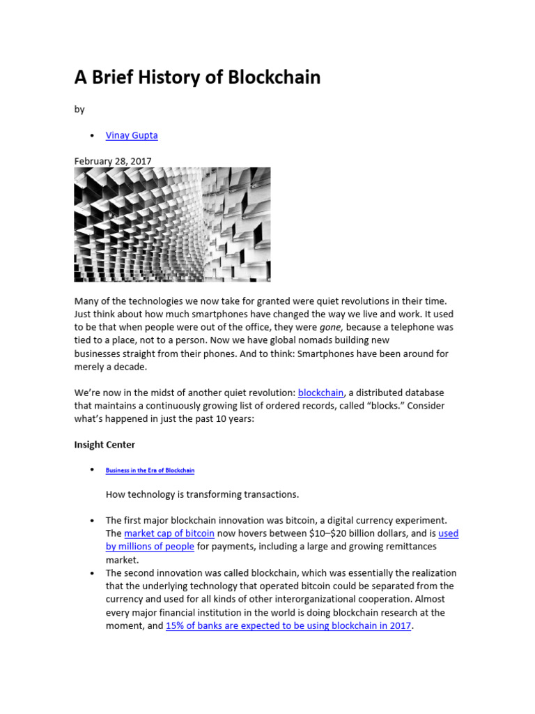 Evolution of Blockchain Technology | PDF | Cryptocurrency | Bitcoin