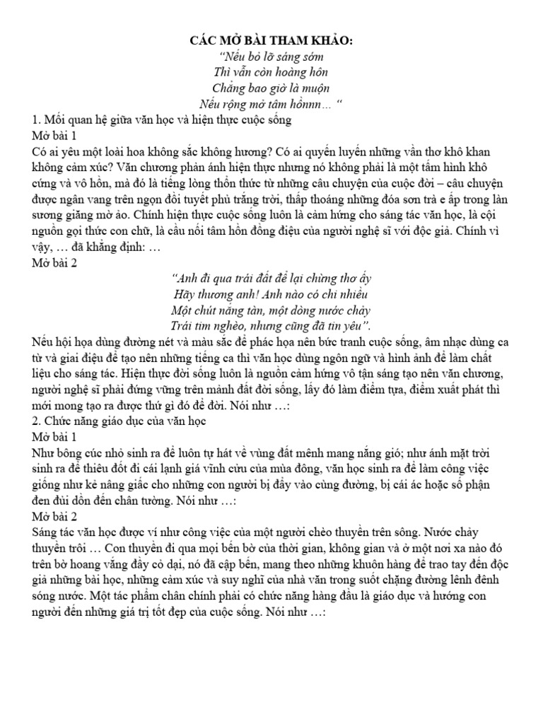 Các M Bài Tham KH o | PDF