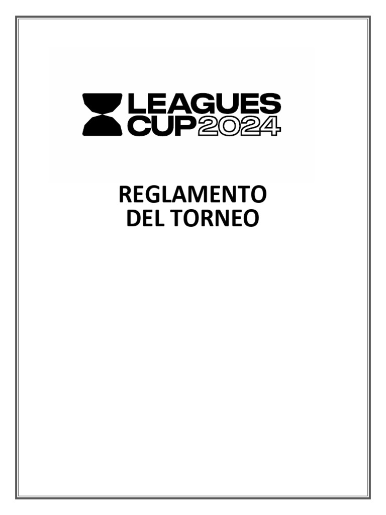 LC2024 Reglamento Del Torneo - Kg7yfa | PDF | Liga mayor de fútbol | Árbitro