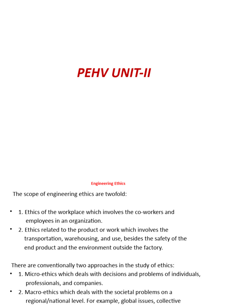 Unit Ii | PDF | Morality | Autonomy