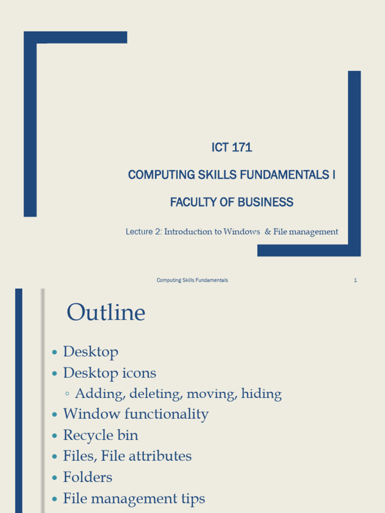 2 Lec2-Windows and File Management | PDF | Computer File | Icon (Computing)