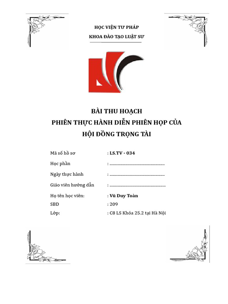 Bài Thu Ho CH LS - TV - 034 | PDF