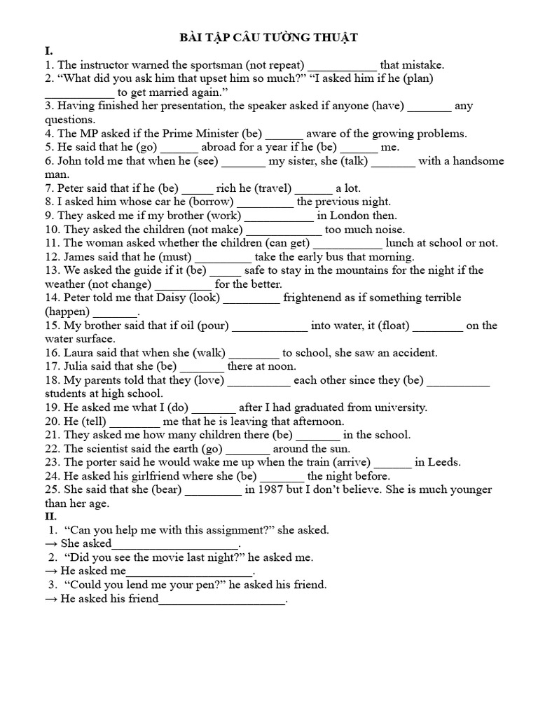 BT Reported Speech (0208) | PDF