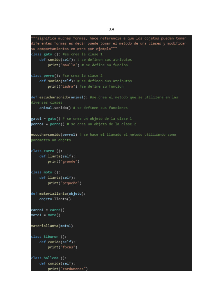 Ejemplos de Polimorfismo en Python | PDF | Informática