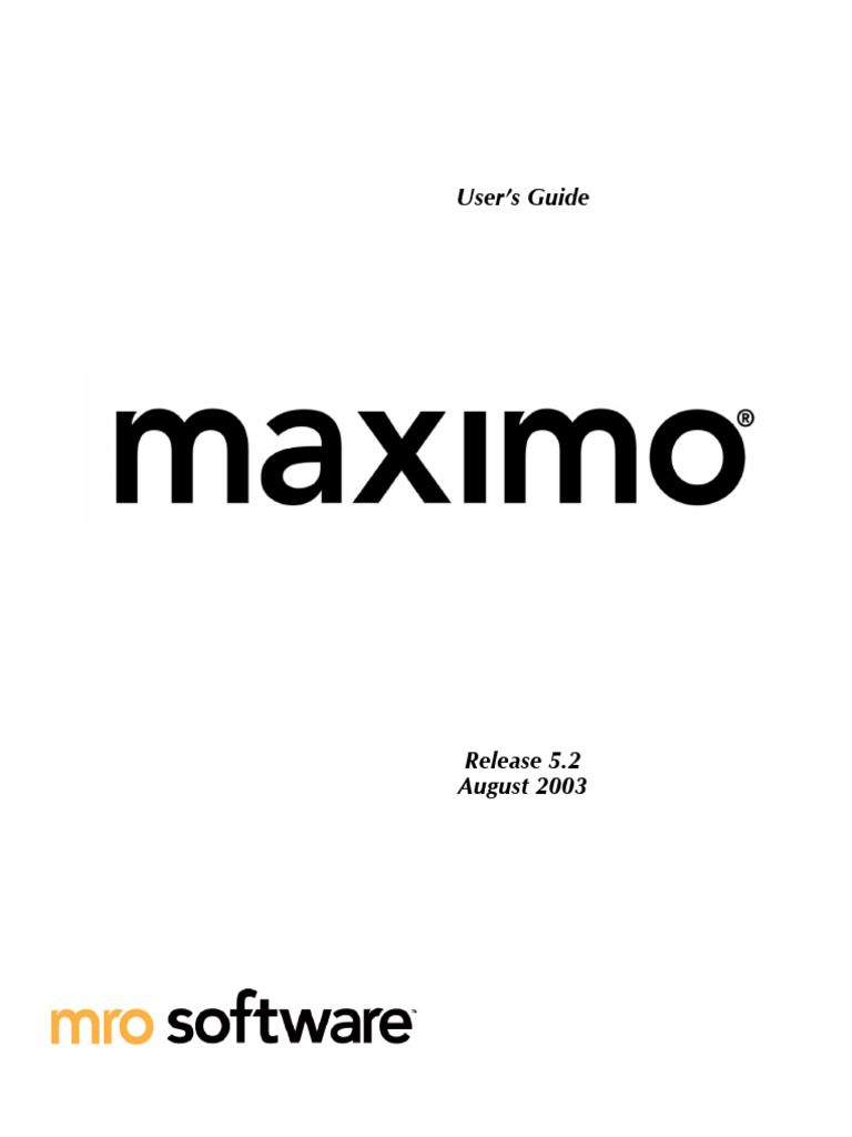 Maximo 5.2 User Guide | PDF | Computing | Software