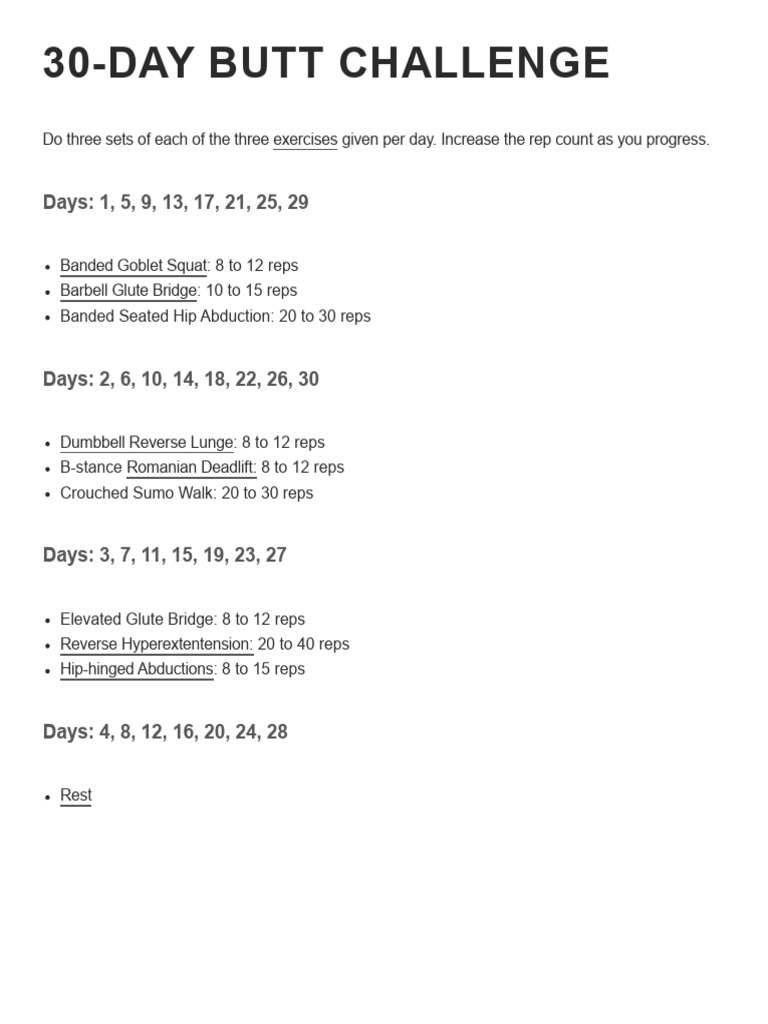 The 30-Day Glute-Building Plan For A Better Butt - Muscle & Fitness ...