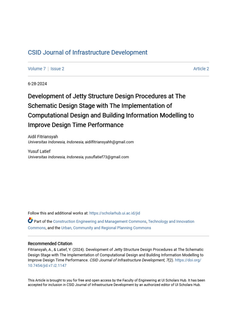 Jetty Design Efficiency via CD and BIM | PDF | Building Information ...
