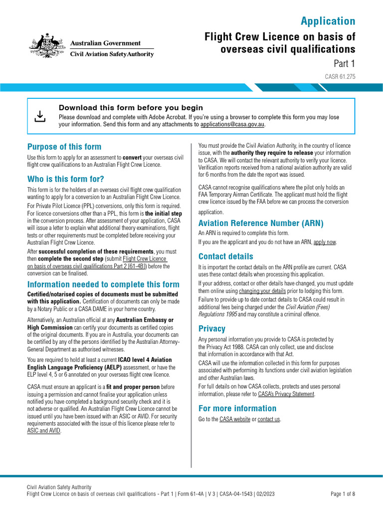 Overseas Flight Crew Licence Conversion | PDF | Flight Instructor ...