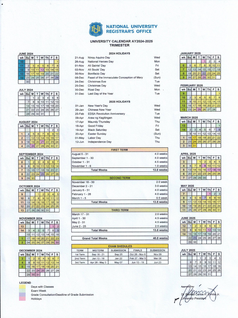 University Calendar AY 2024-2025 | PDF
