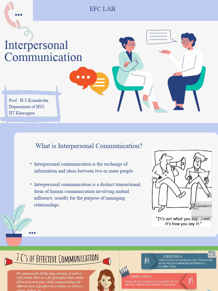 FinalInterpersonal Communication - Final.1 | PDF | Communication ...