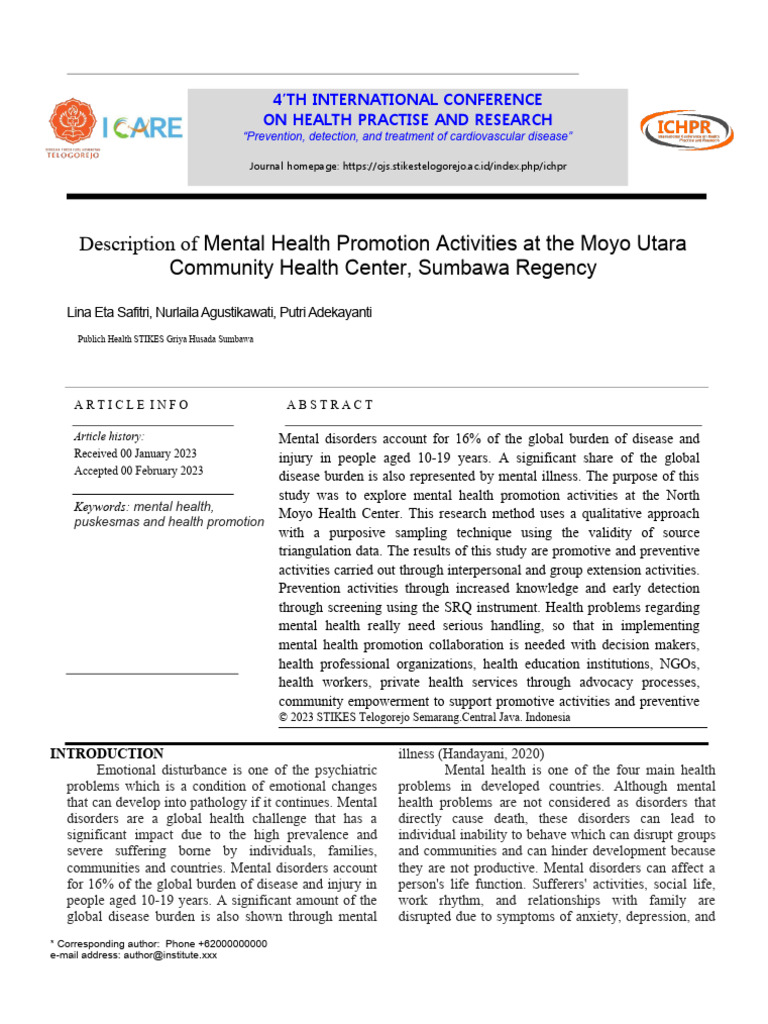 1.5 Lina Eta S. | PDF | Mental Disorder | Mental Health