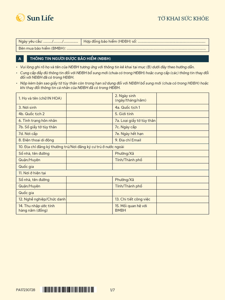 PA17230728 - PYC - To Khai Suc Khoe POS 202404 | PDF
