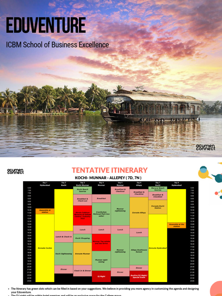 ICBM Eduventure'24 Proposal - Kerala | PDF