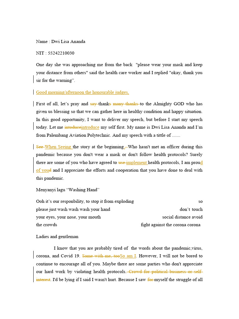 (Edited) Speech Dwi Lisa Ananda | PDF | Social Media | Popular Culture ...