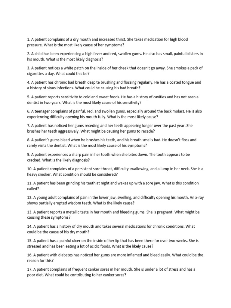 Dental Test 2 | PDF | Tooth | Mouth
