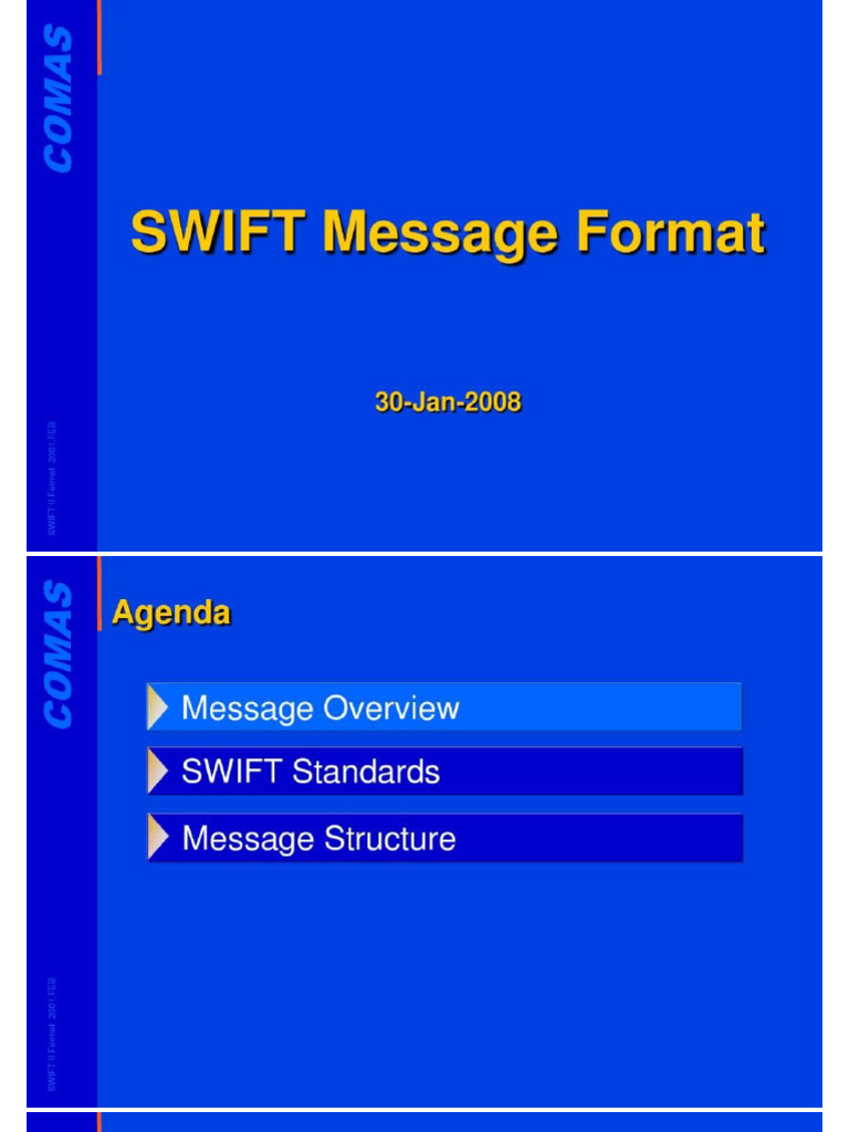 SWIFT MT Message Format | PDF