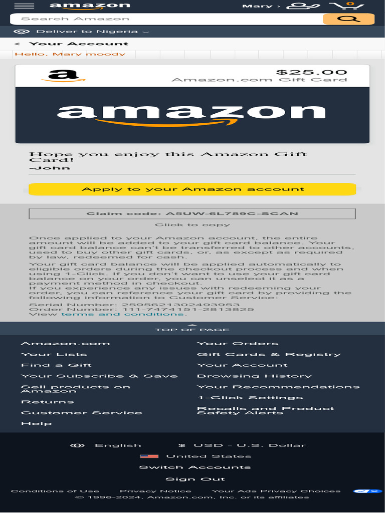 Reveal and Claim Your Gift Card | PDF