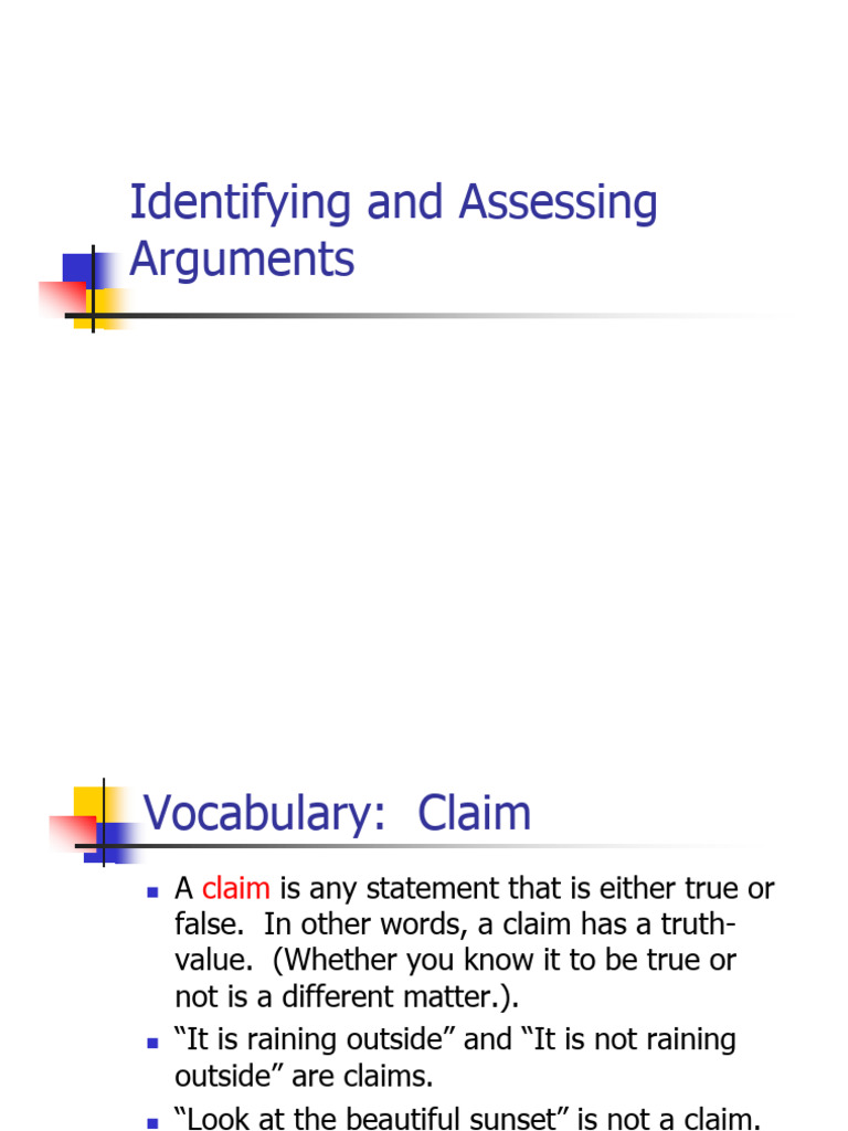 Identifying Assesment | PDF | Argument | Epistemology