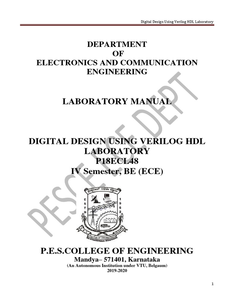 Digital Design Using Verilog HDL P18ecl48 | PDF | Logic Gate | Hardware ...