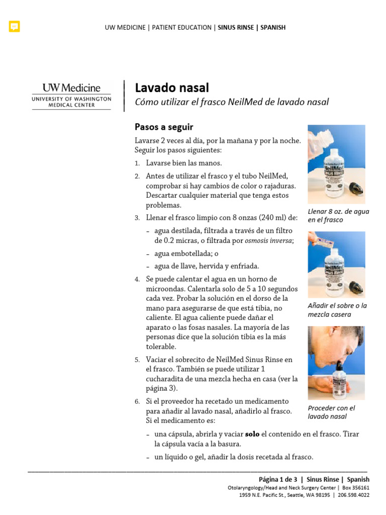 Sinus Rinse NeilMed SP | PDF
