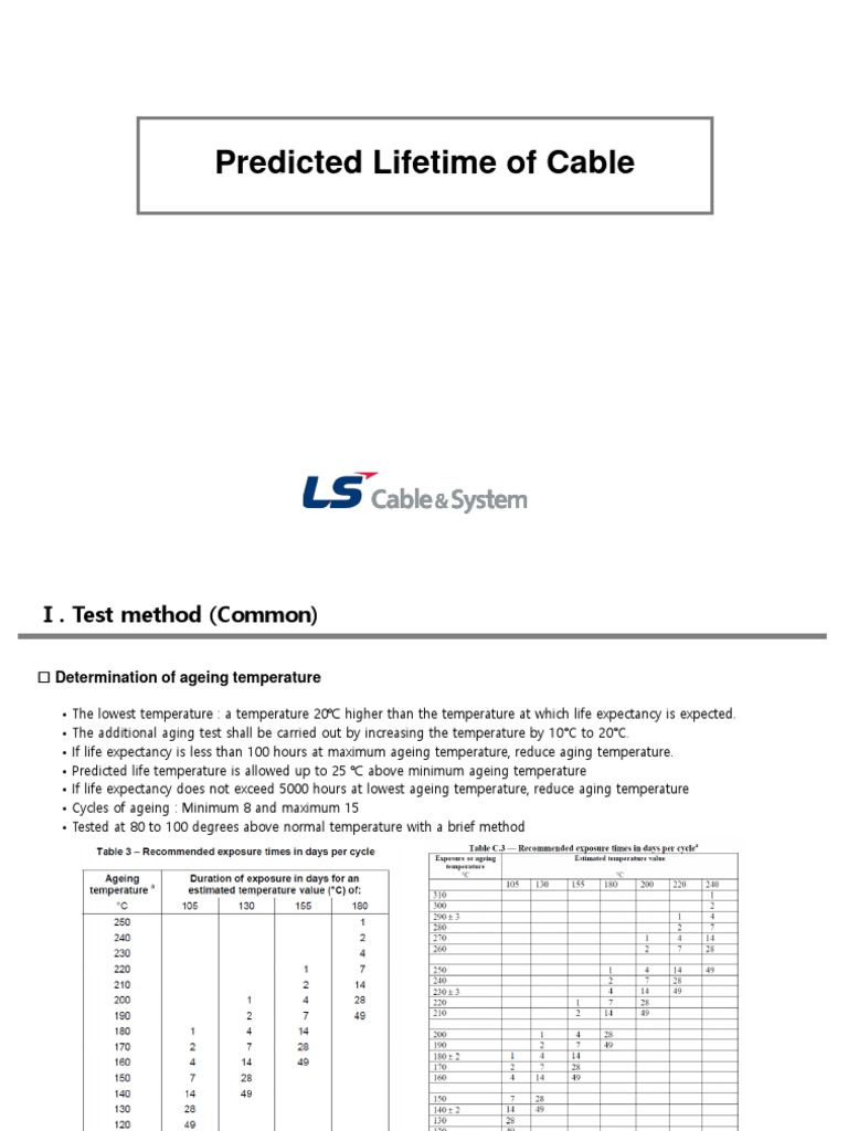 Cable Lifetime Prediction (HF-RMSG-RD) | PDF | Electricity | Building Engineering