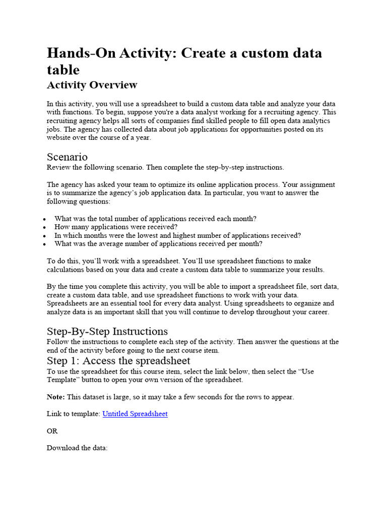 Ask Data Module 3 Pdf Spreadsheet Data Analysis