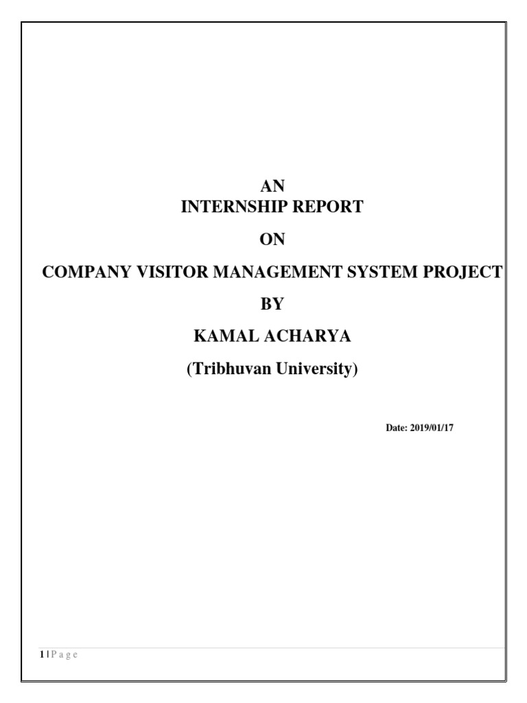 Company Visitor Management System Projec Report | PDF | Php | Use Case