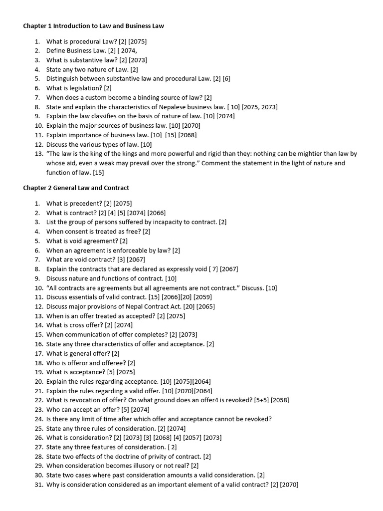 BL Question For Practice | PDF | Guarantee | Breach Of Contract