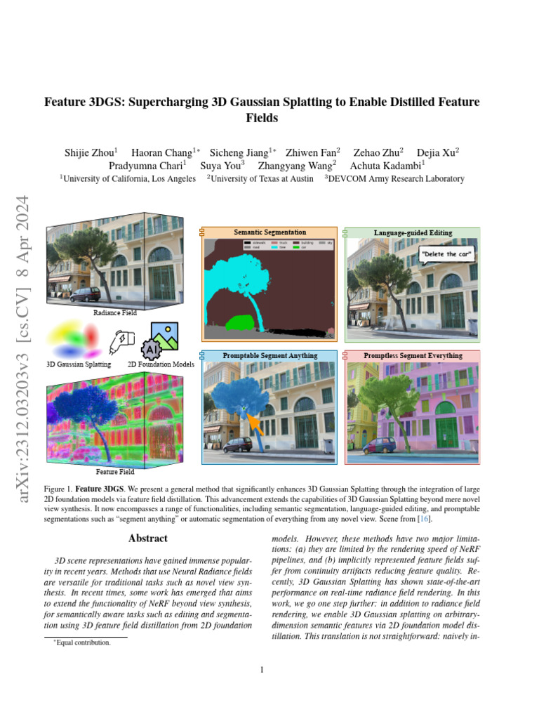 Enhancing 3D Gaussian Splatting | PDF | Image Segmentation | Rendering ...